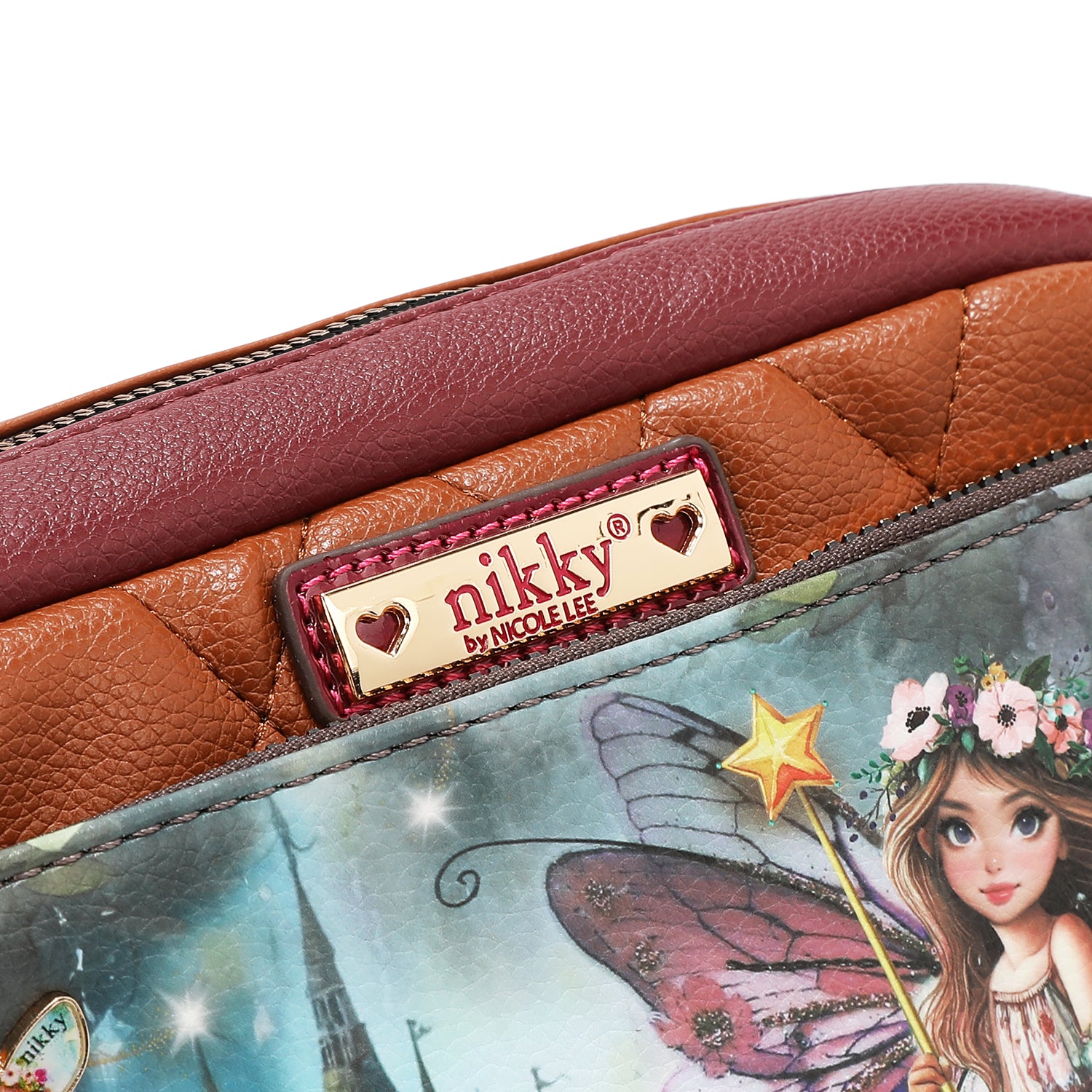 Fairy Tale Crossbody Bag Embellished Nikky Exclusive Signature Print at Front. – Nikky Bag